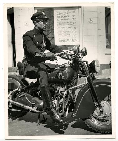 Photographs of an identified officer in the NYPD Motorcycle Division ...